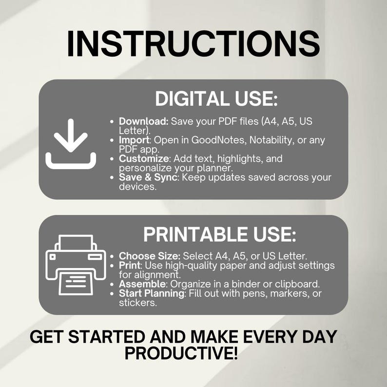 Daily Rating Tracker A4, A5 and US Letter Sizes Mood and Productivity ...
