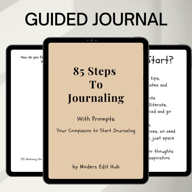 85 Steps to Journaling Guided Journal Prompts PDF Self-reflection ...