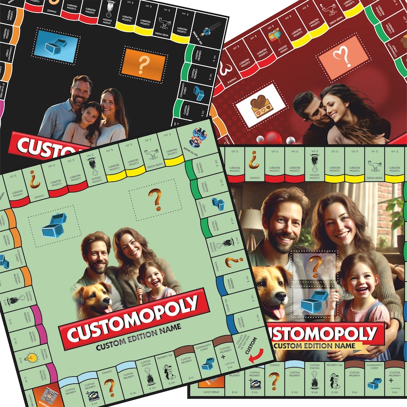 Custompoly Board Game: Customized Gift, Valentine's Day , Board Games ...