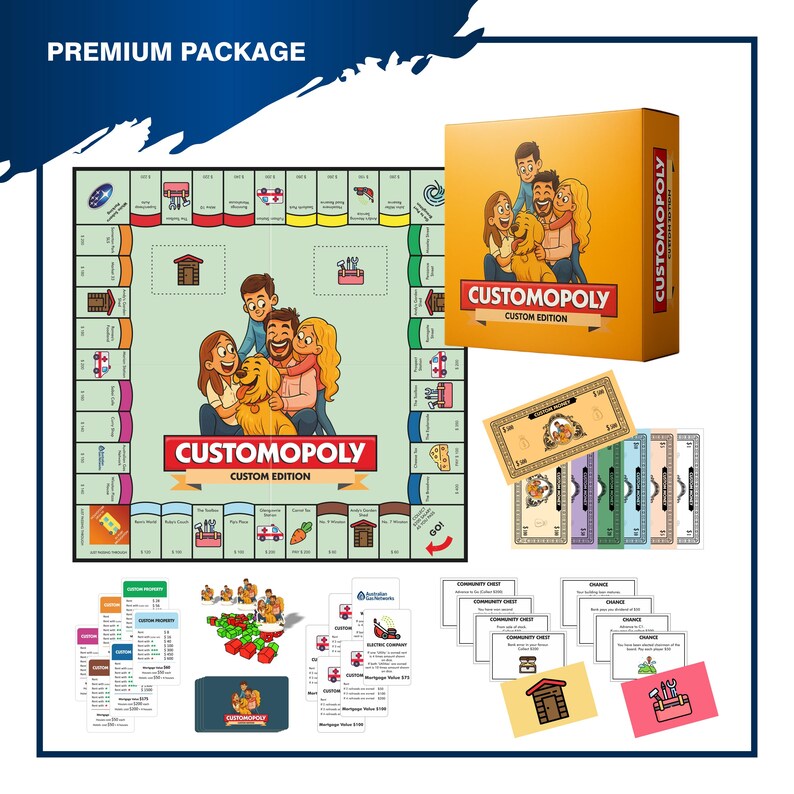 Personalized Family Board Game: Custom Edition With Unique Pawns ...