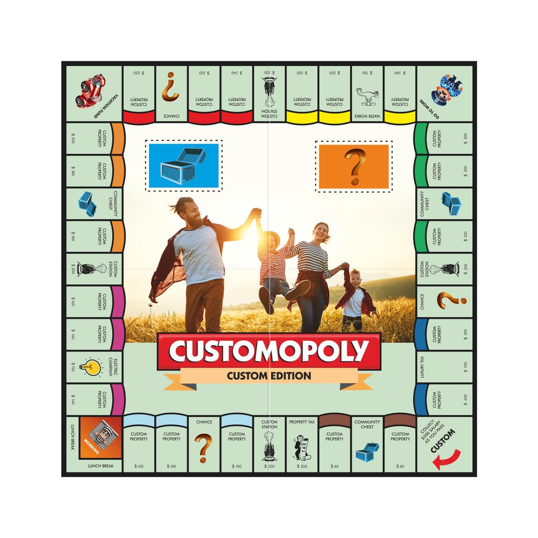 Customopoly Board Game: Personalized Family Game Design - Etsy
