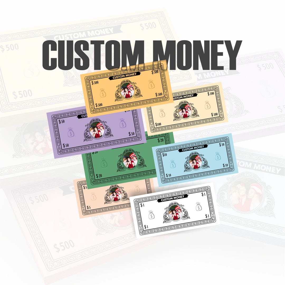 Personalized Game Money: Custom Board Game Banknotes - Etsy