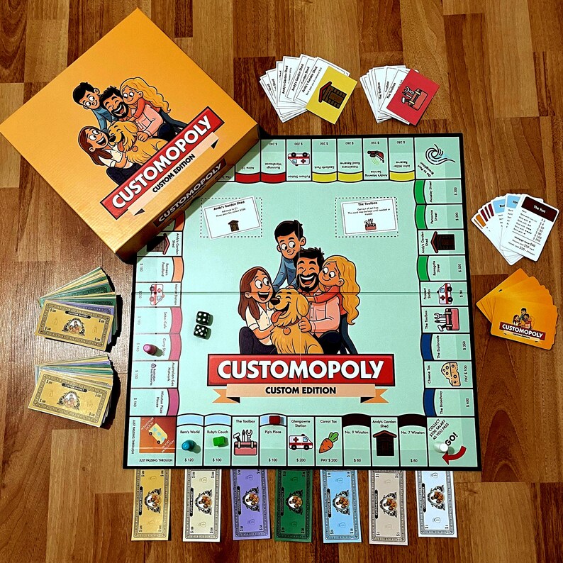Personalized Family Board Game: Custom Edition With Unique Pawns ...