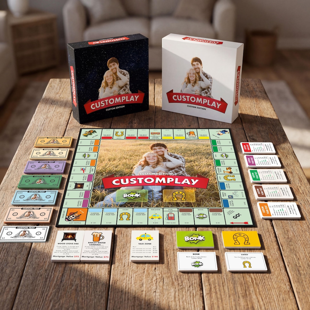 Personalized Custompoly Board Game With Photos, Custom Board Game Gift ...