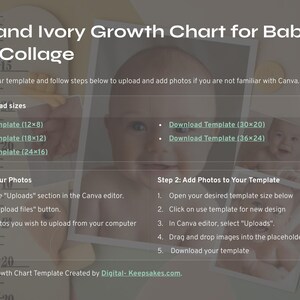 Baby Growth Chart Picture Frame Template. Create Lasting Memories With ...