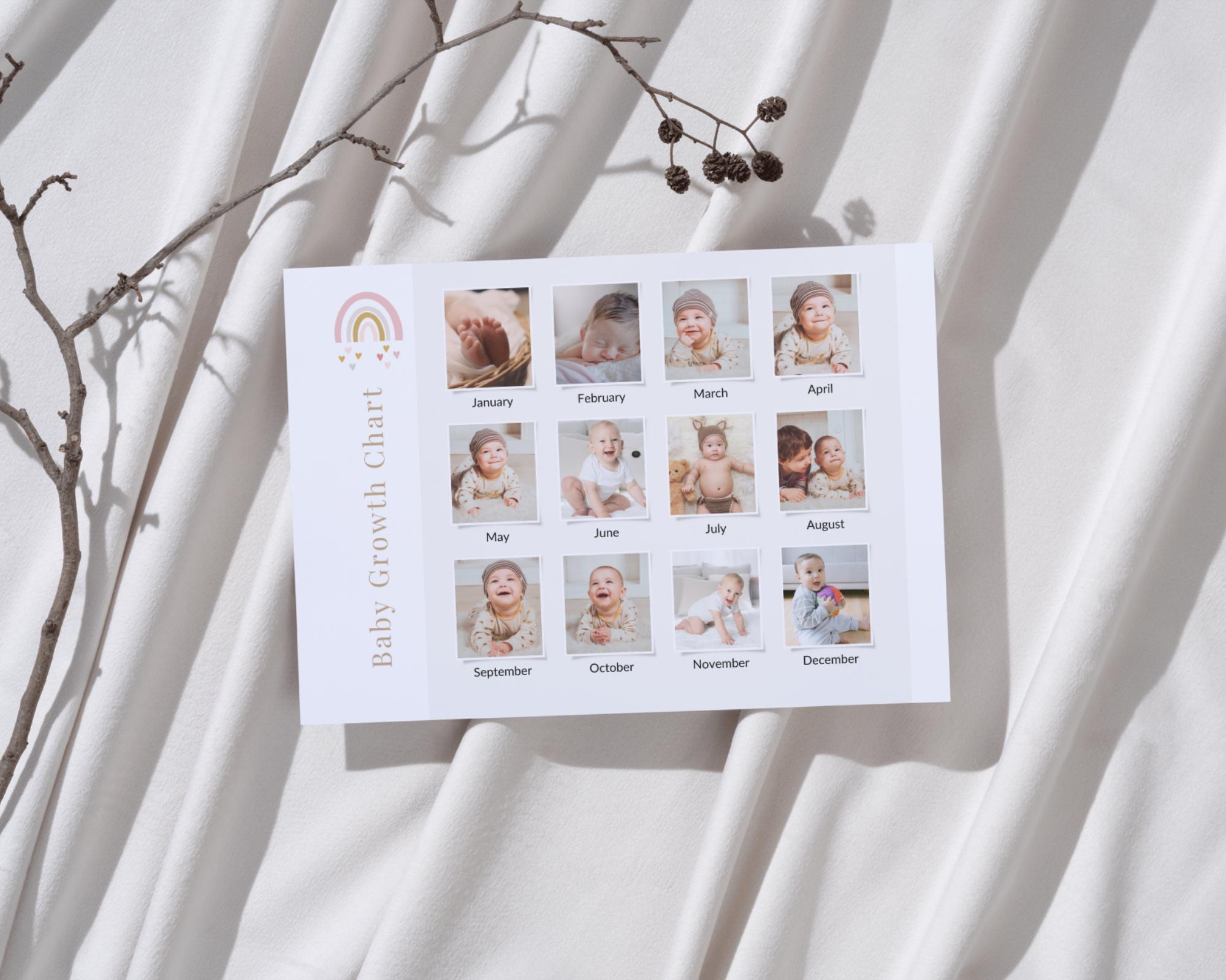 Baby Growth Chart Picture Frame Template. Create Lasting Memories With ...