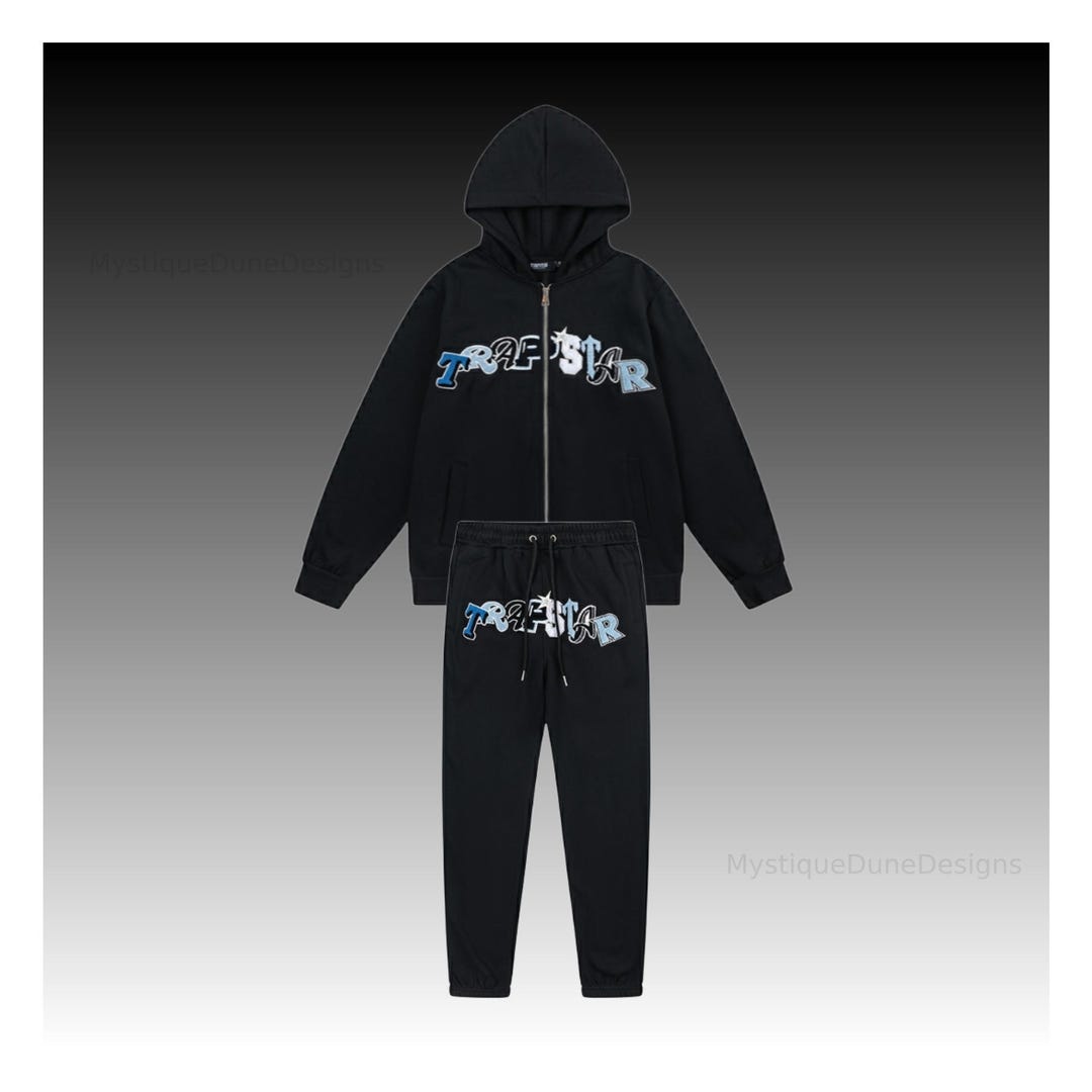 Unisex Good Quality Black Tracksuit Zip up Trapstar - Etsy