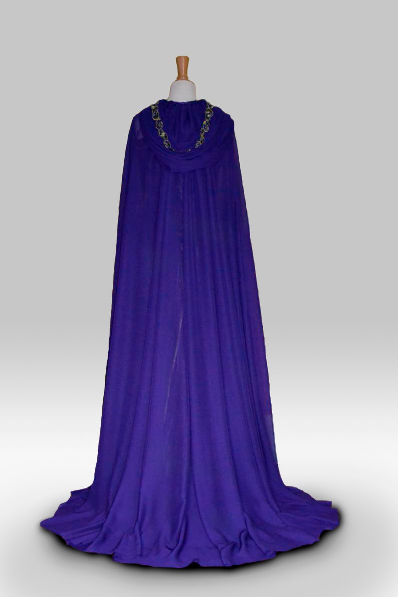 Embroidered Medieval Cloak Pre Raphaelite Renaissance Cosplay Larp - Etsy