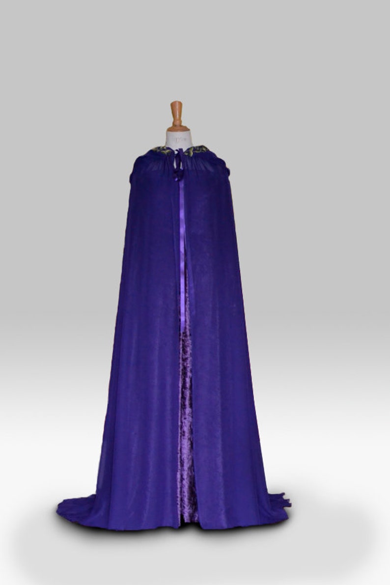 Embroidered Medieval Cloak Pre Raphaelite Renaissance Cosplay Larp - Etsy