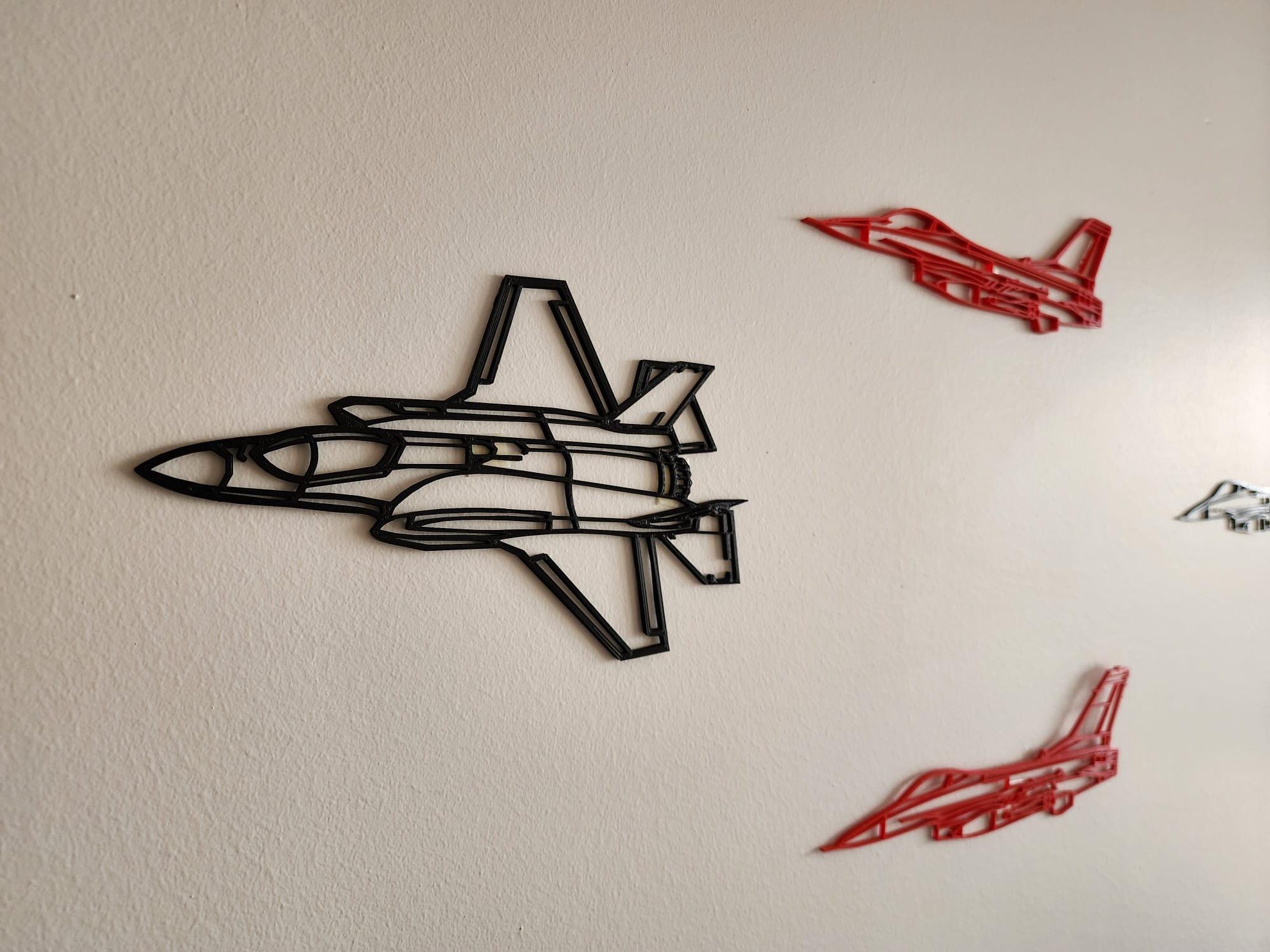 Lockheed Martin F-35 Lightning II Wall Decor, Plane Silhouette Wall Art ...