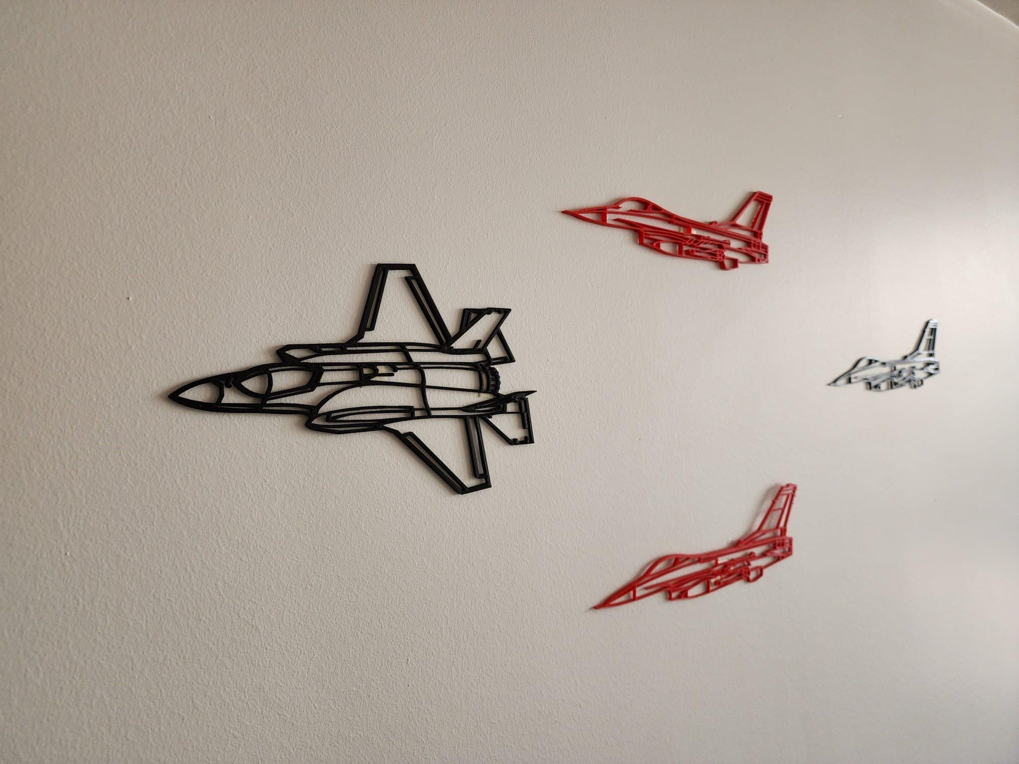 Lockheed Martin F-35 Lightning II Wall Decor, Plane Silhouette Wall Art ...