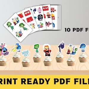 Inside Out 2 Cupcake Toppers: PNG, SVG, Clipart (digital File) - Etsy
