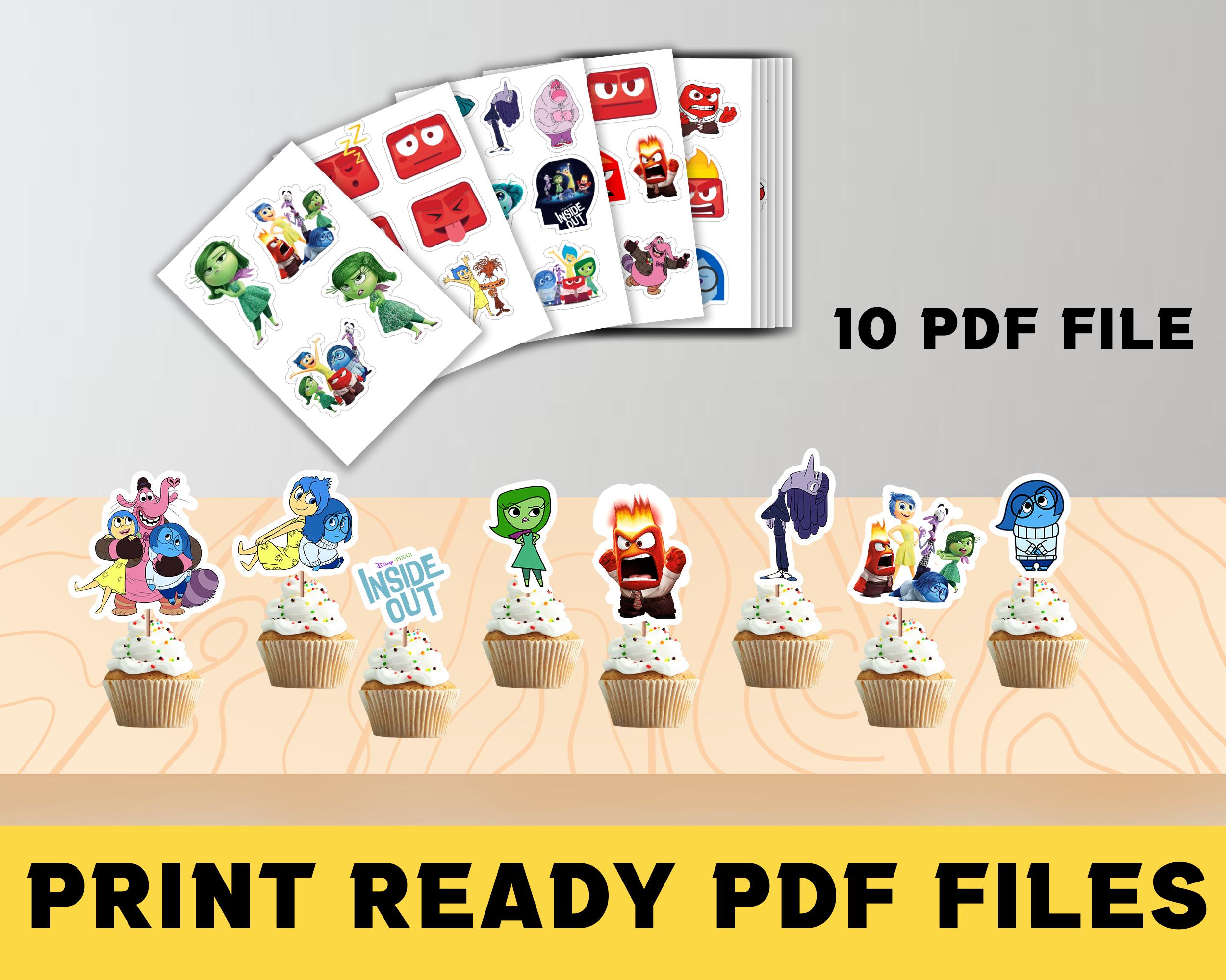 Inside Out 2 Cupcake Toppers: PNG, SVG, Clipart (digital File) - Etsy