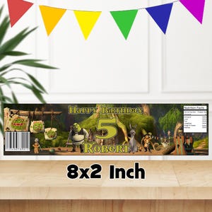 Personalized Shrek Bottle Label, Shrek Bottle Label Sticker, Shrek ...