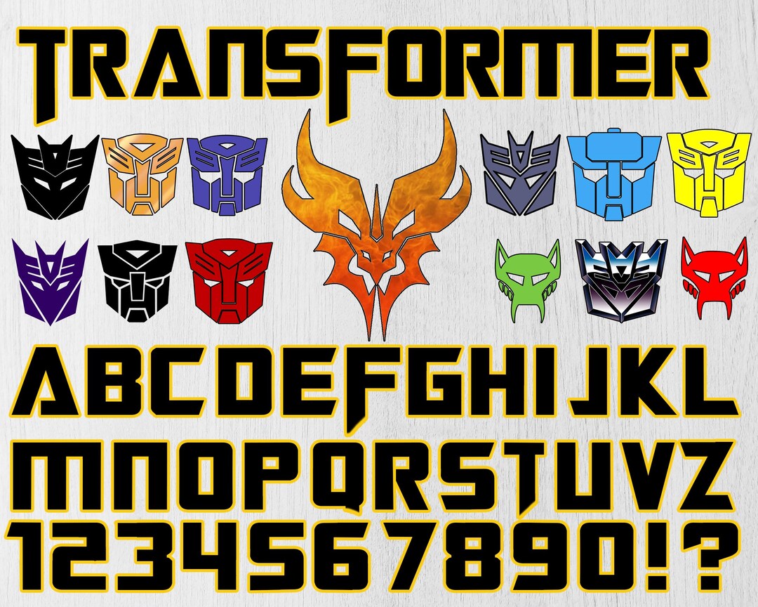 Robot PNG Bundle: Font, Alphabet, Number, Birthday Designs (digital ...