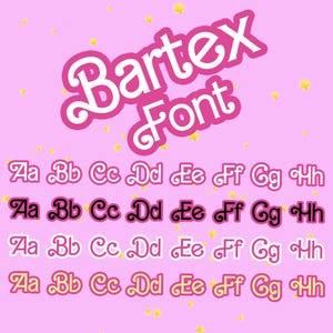 Pink Doll Letters Font PNG: Bartex Alphabet (digital File Only) - Etsy