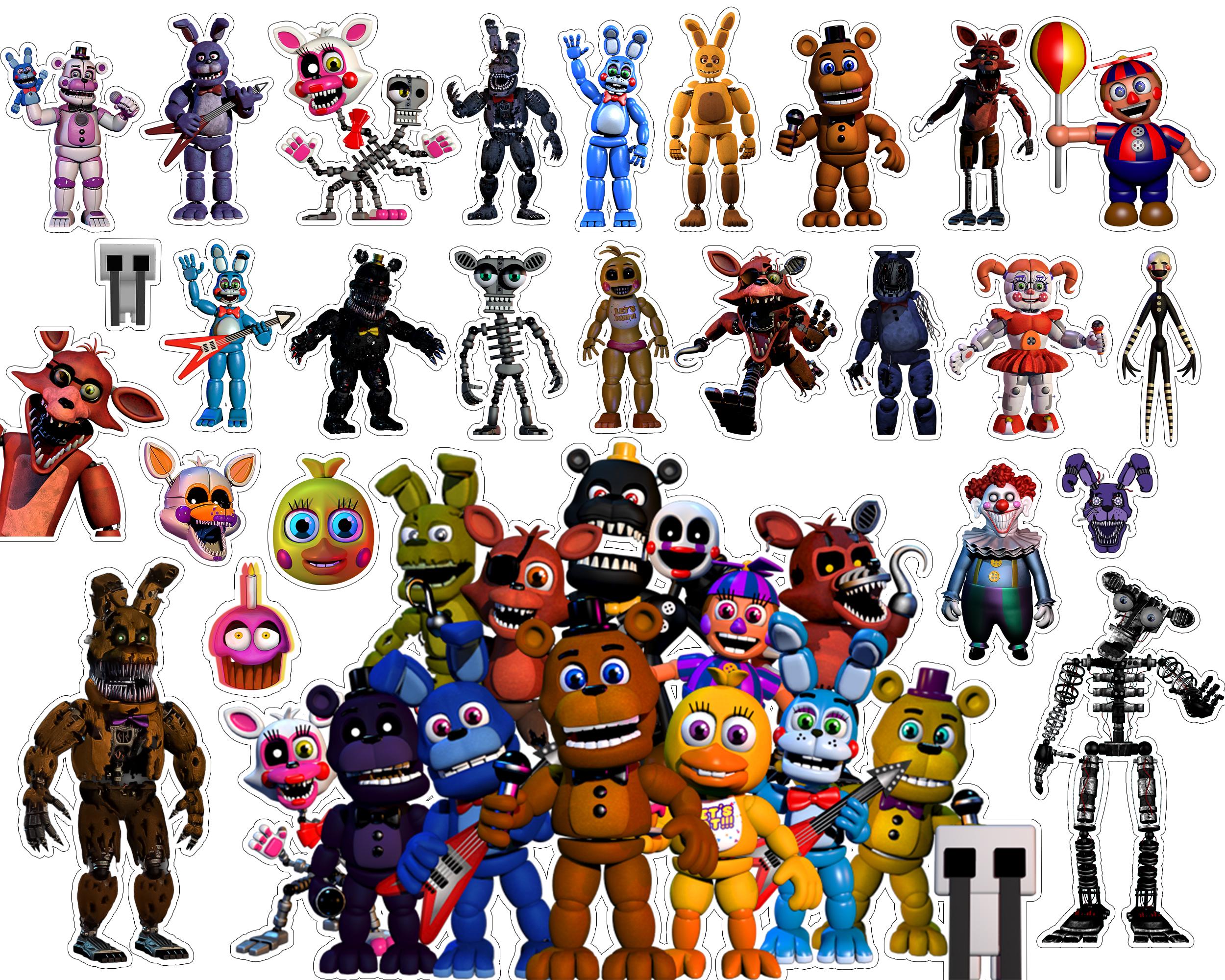 Five Nights at Freddy's PNG Bundle: Font, Alphabet, Numbers (digital ...