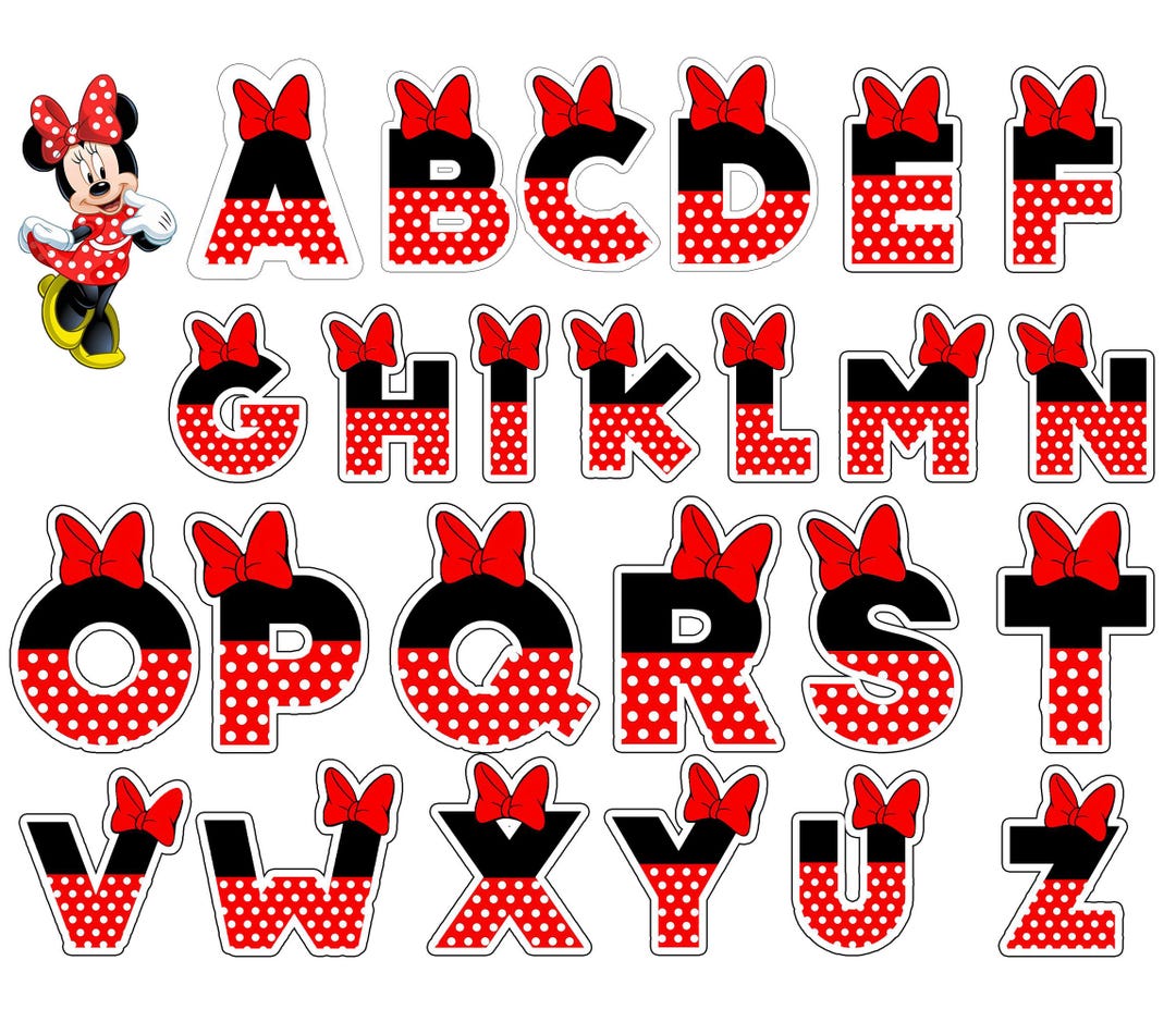 Mickey Mouse Alphabet PDF, Mickey Mouse Alphabet Birthday --- Digital ...