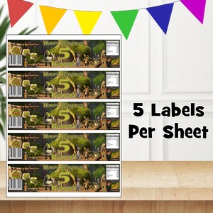 Personalized Shrek Bottle Label, Shrek Bottle Label Sticker, Shrek ...