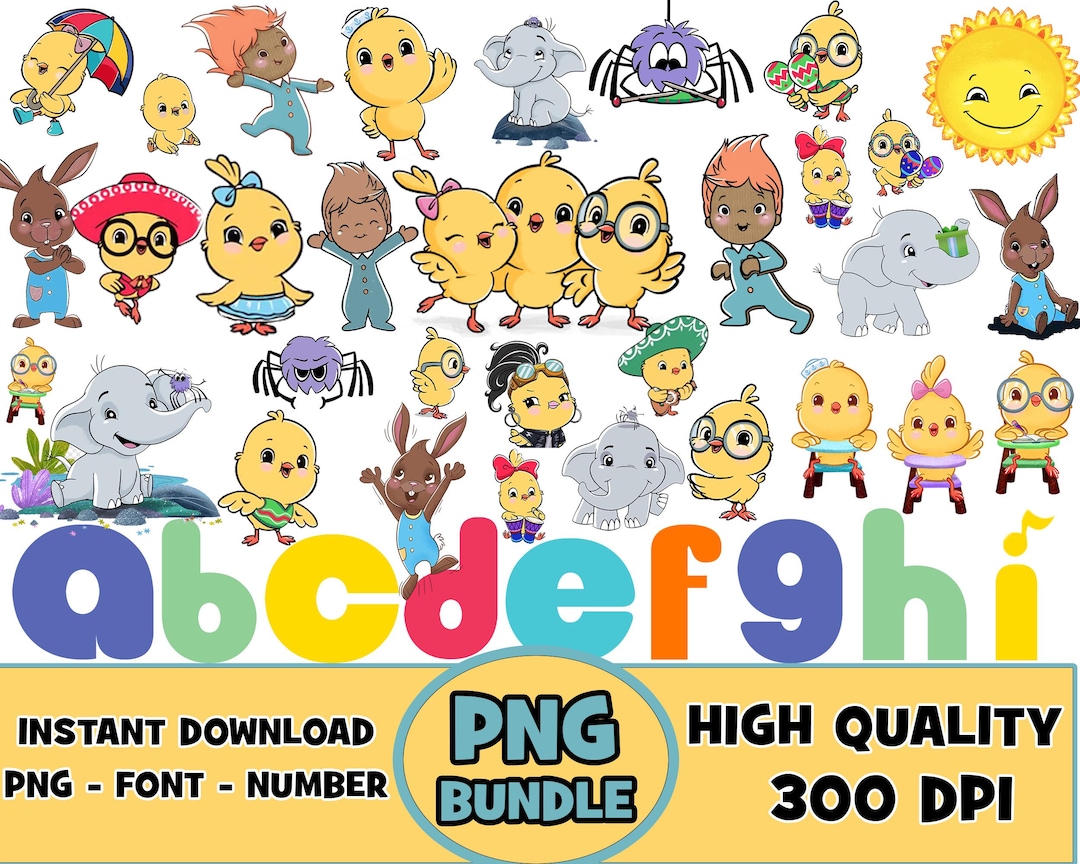 Canticos PNG Bundle: Alphabet, Numbers, Birthday Designs (digital File ...