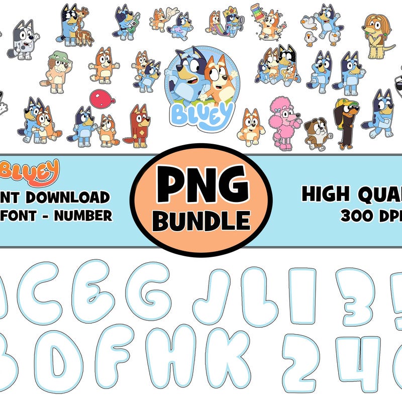 Bluey Stickers - Etsy