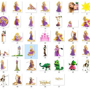 Rapunzel PNG Bundle: Font, Alphabet & Numbers (digital Download) - Etsy