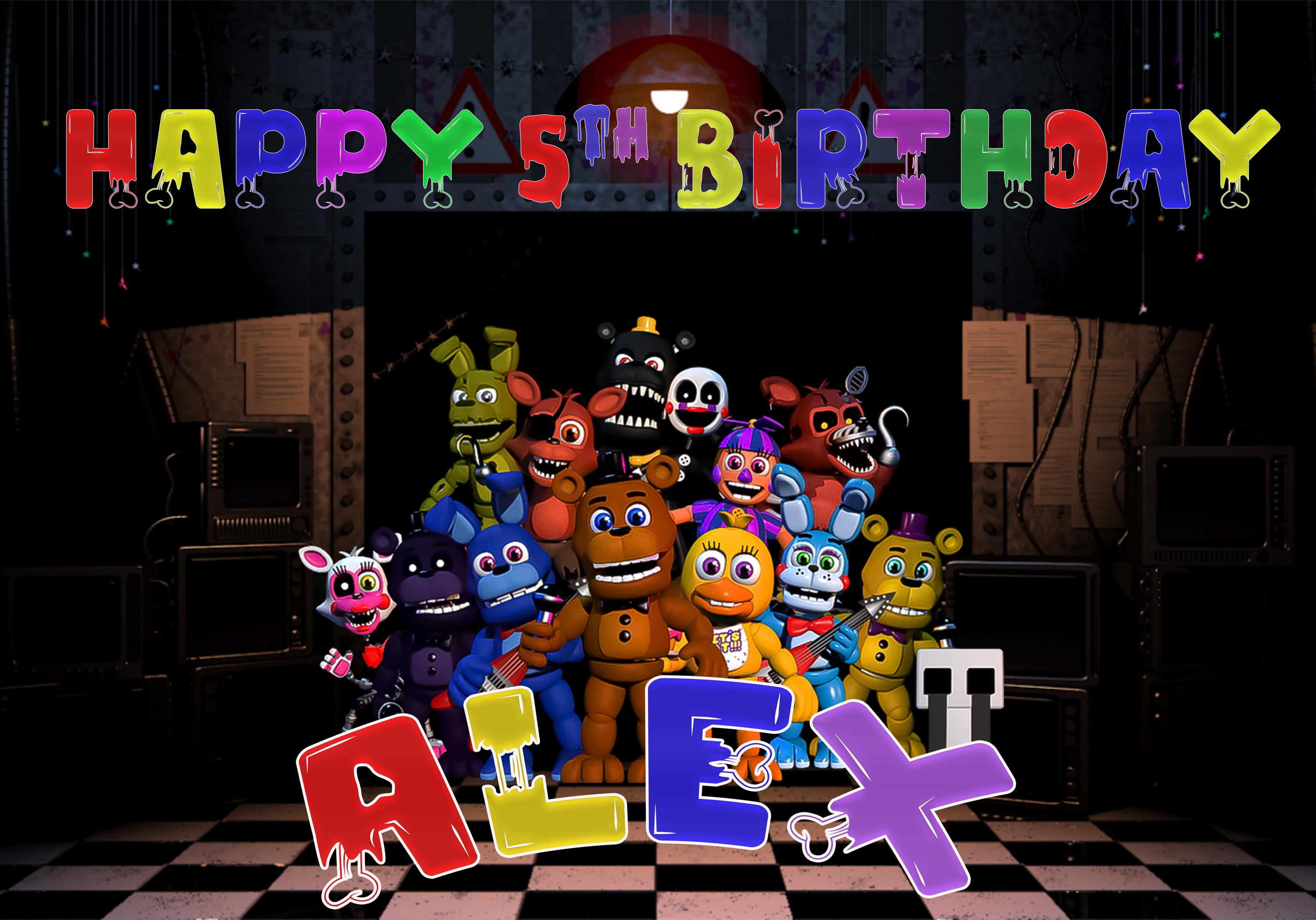 Five Nights at Freddy's Birthday Backdrop (digital File) - Etsy