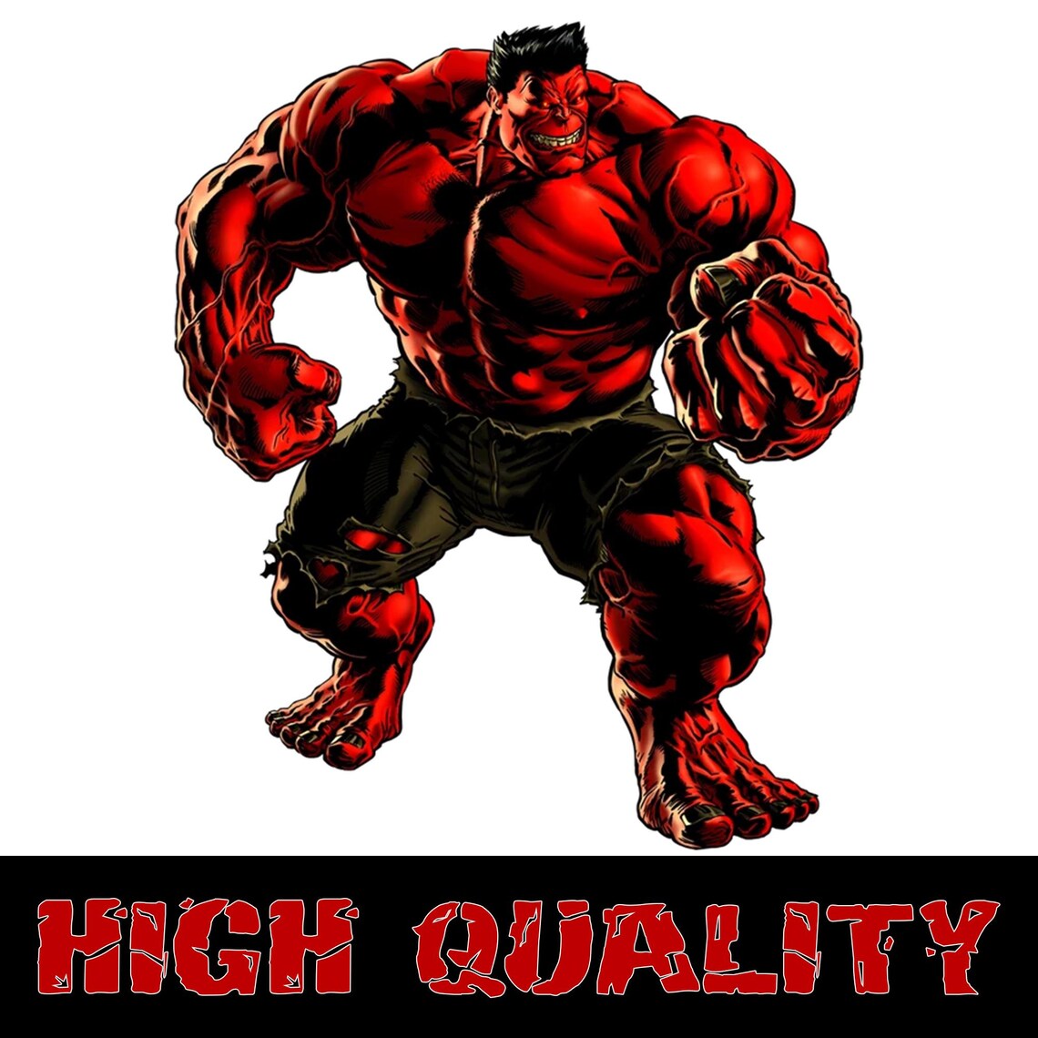 Red Hulk PNG Bundle: Font, Alphabet & Numbers (digital File) - Etsy