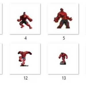 Red Hulk PNG Bundle: Font, Alphabet & Numbers (digital File) - Etsy