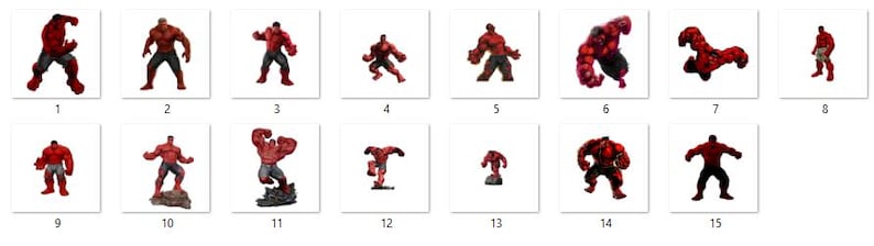 Red Hulk PNG Bundle: Font, Alphabet & Numbers (digital File) - Etsy