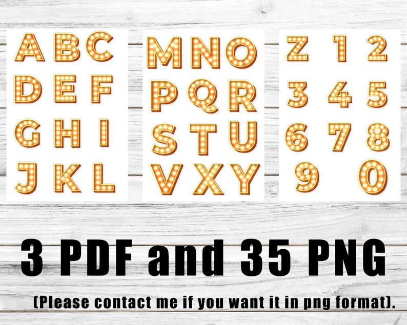 Sing 2 Alphabet PNG Clipart: Birthday Font (digital File) - Etsy