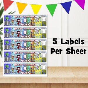 Personalized Spidey and His Amazing Friends Water Bottle Labels, Spidey ...