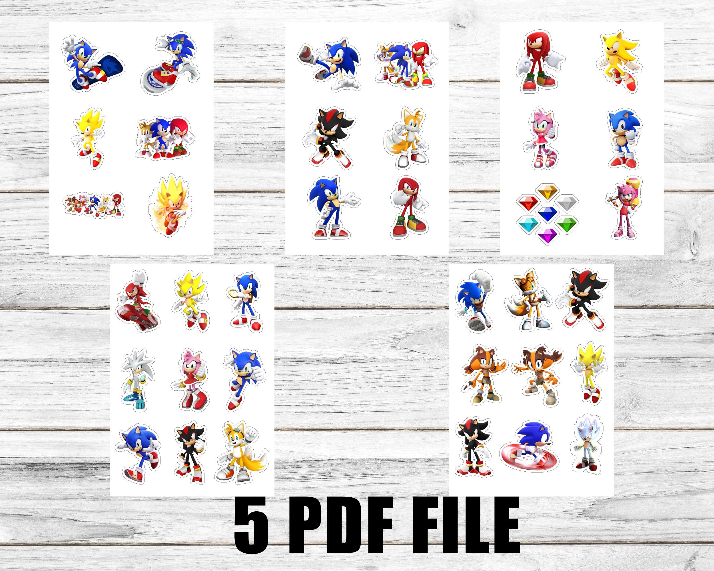 Sonic Birthday PNG Bundle: Font, Alphabet, Numbers (digital Download ...