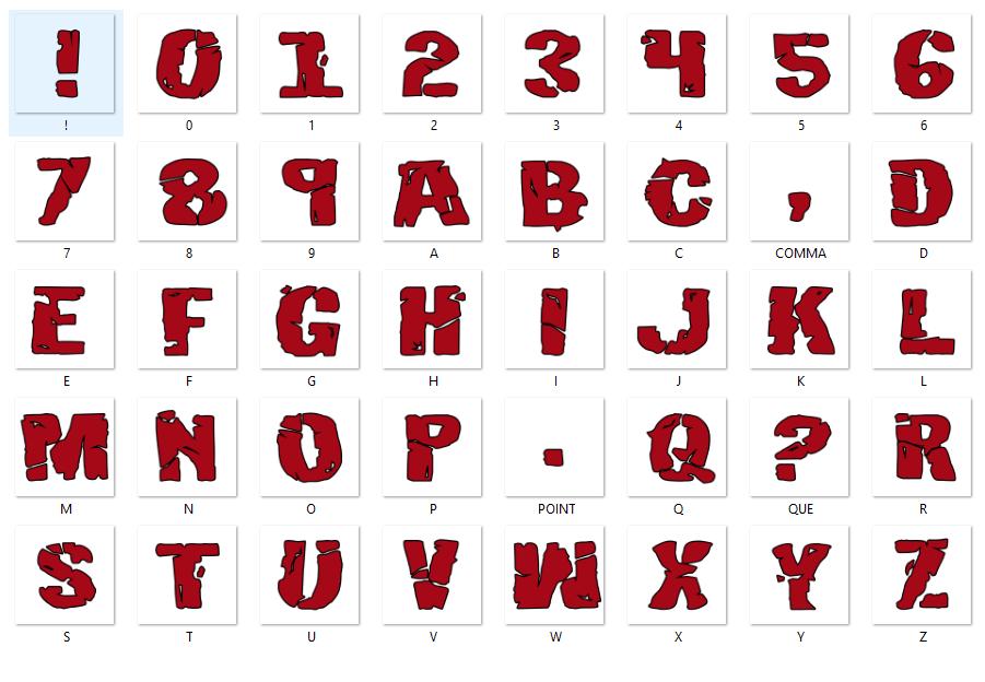 Red Hulk PNG Bundle: Font, Alphabet & Numbers (digital File) - Etsy