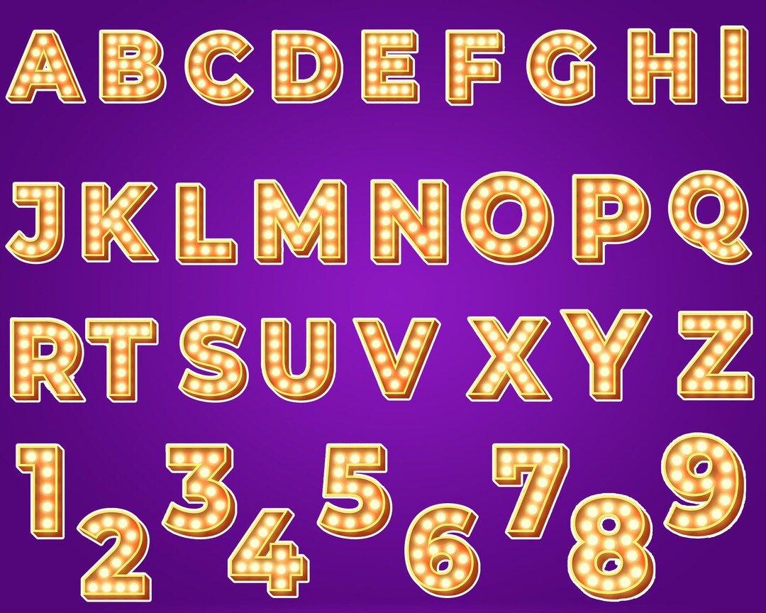 Sing 2 Alphabet PNG Clipart: Birthday Font (digital File) - Etsy
