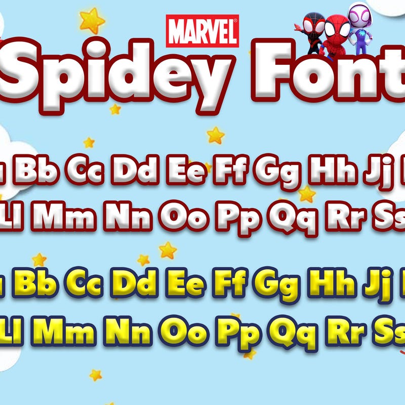 Spidey and His Amazing Friends Font - Etsy