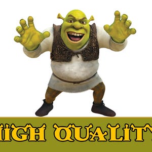 Shrek PNG Bundle: Font, Alphabet & Numbers (digital Download, Personal ...