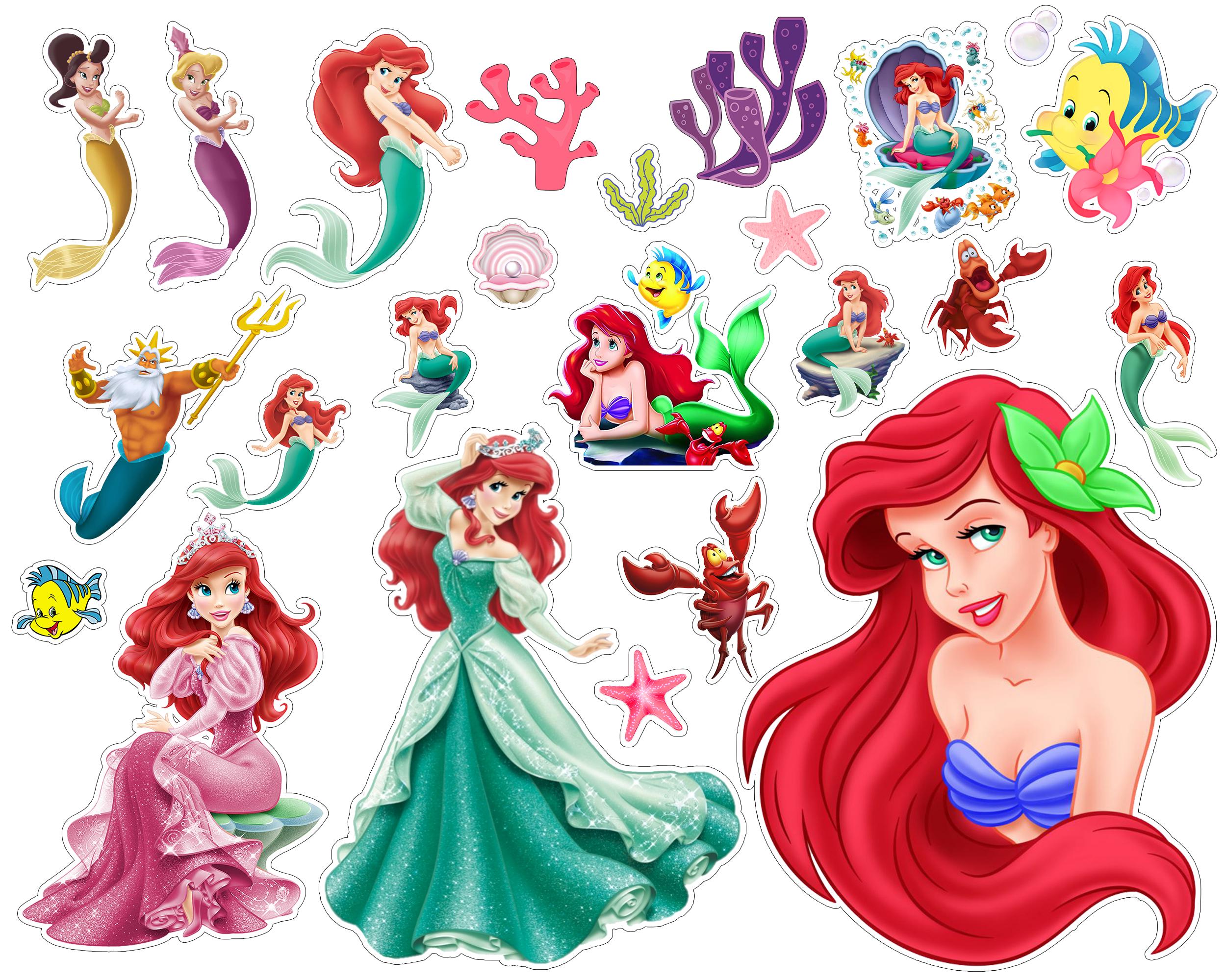 Little Mermaid PNG Clipart: Birthday Party Graphics (digital File) - Etsy