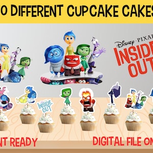 Inside Out 2 Cupcake Toppers: PNG, SVG, Clipart (digital File) - Etsy