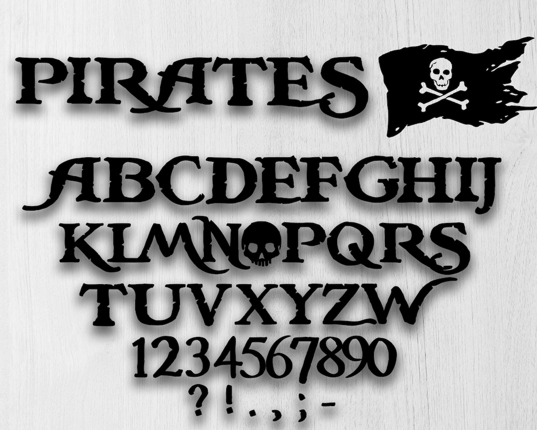 Pirates Alphabet and Number PNG, Pirates Birthday Letters PNG, Pirates ...