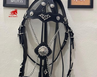 Custom Handmade Fancy Horse Bridle in Vintage Style With Free Reins - Etsy