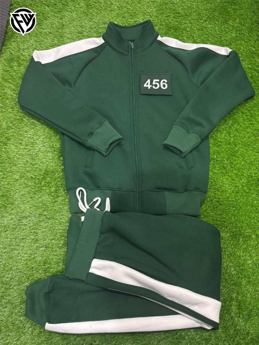 Green Tracksuit Jacket & Pant With Free T-shirt Inspired by Famous ...