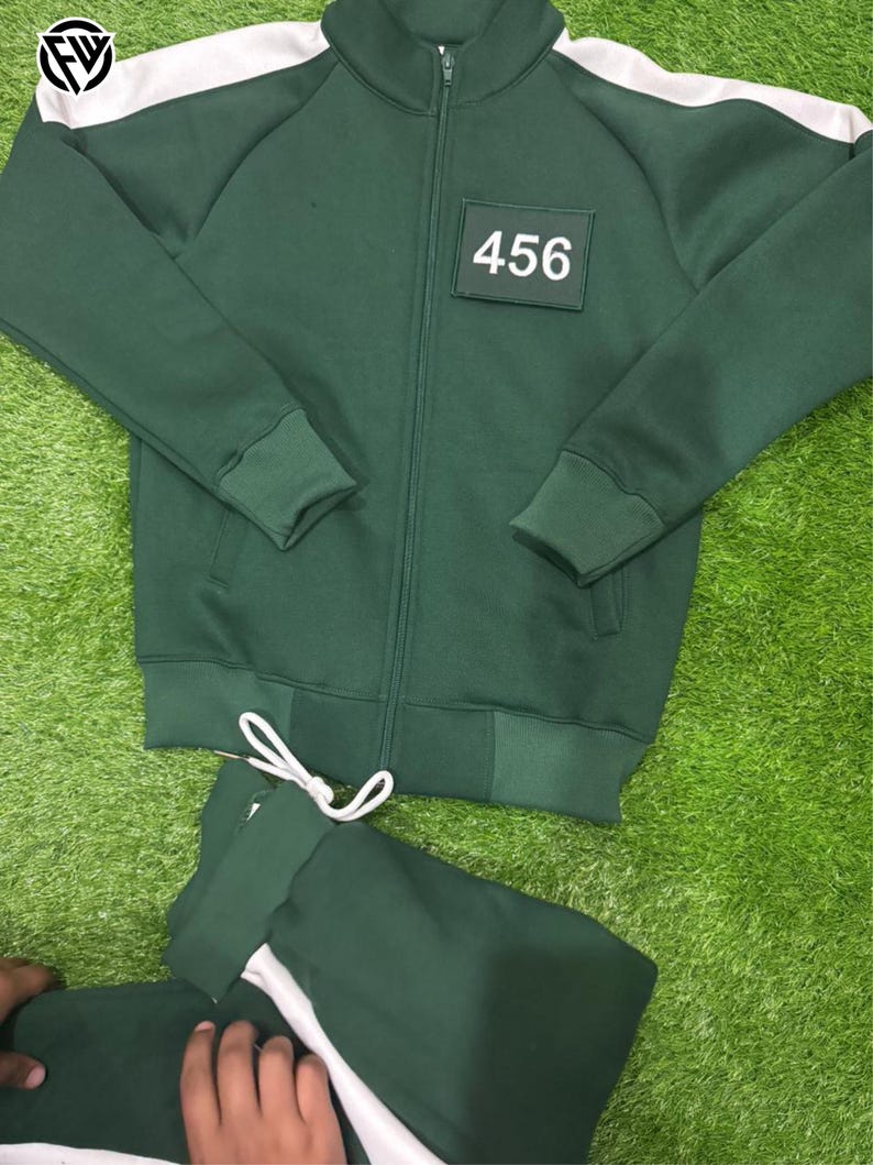 Green Tracksuit Jacket & Pant With Free T-shirt Inspired by Famous ...
