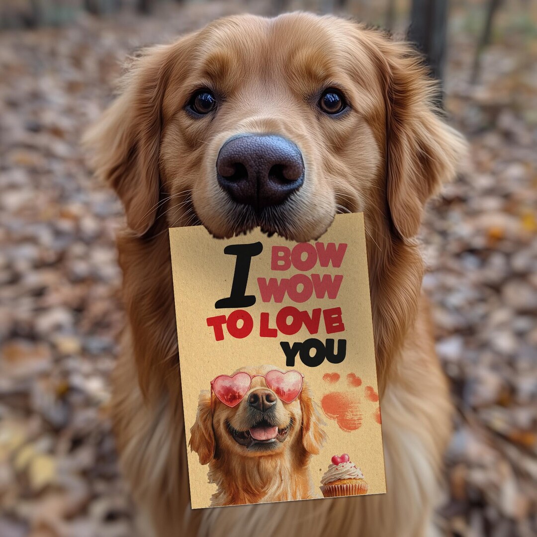 Card From Dog | Printable Puppy Greeting Card for Kids, Classroom ...
