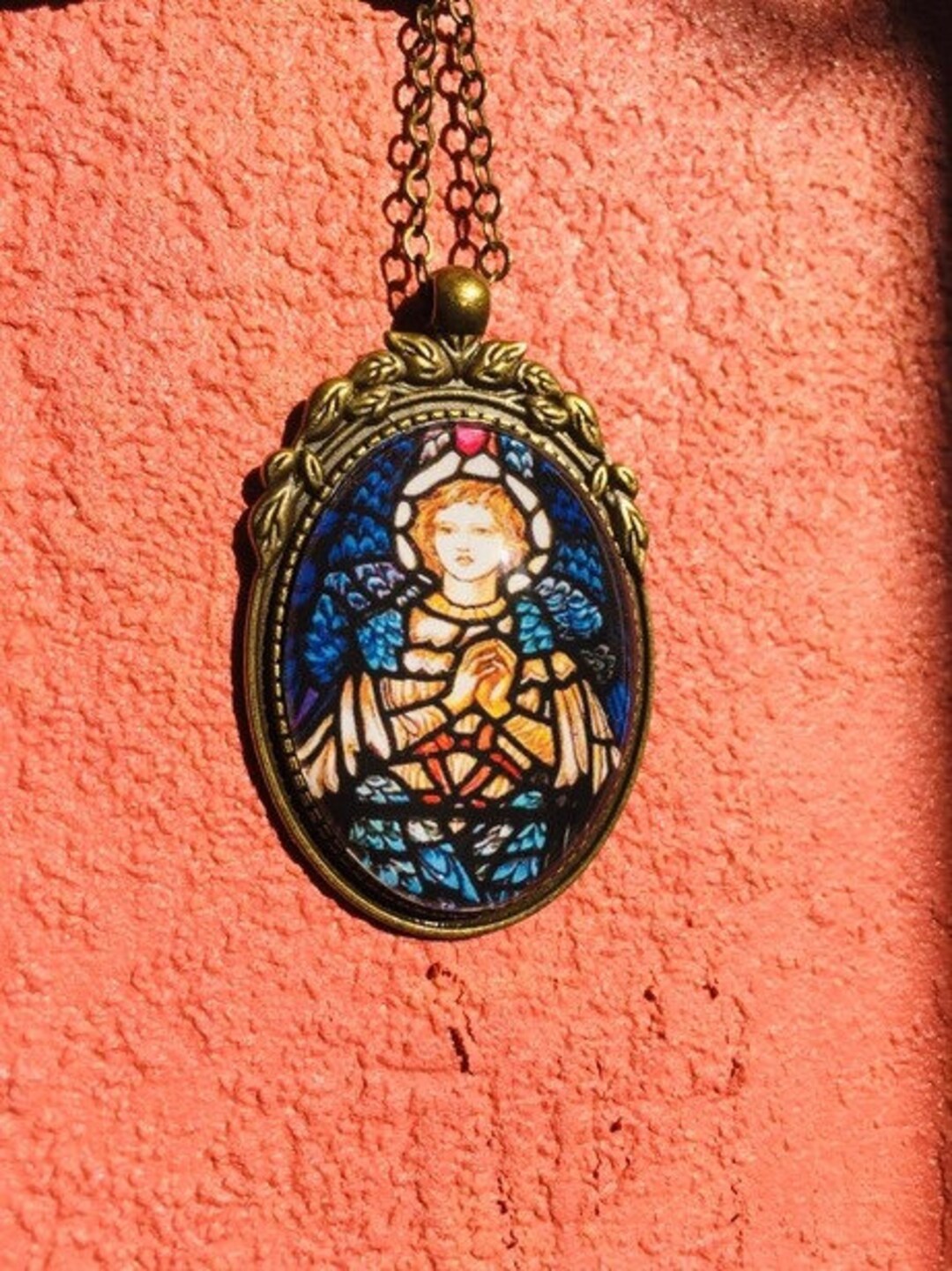 Hand Made Pre-raphaelite Style Pendant With Chain Gothic Gypsy Boho ...