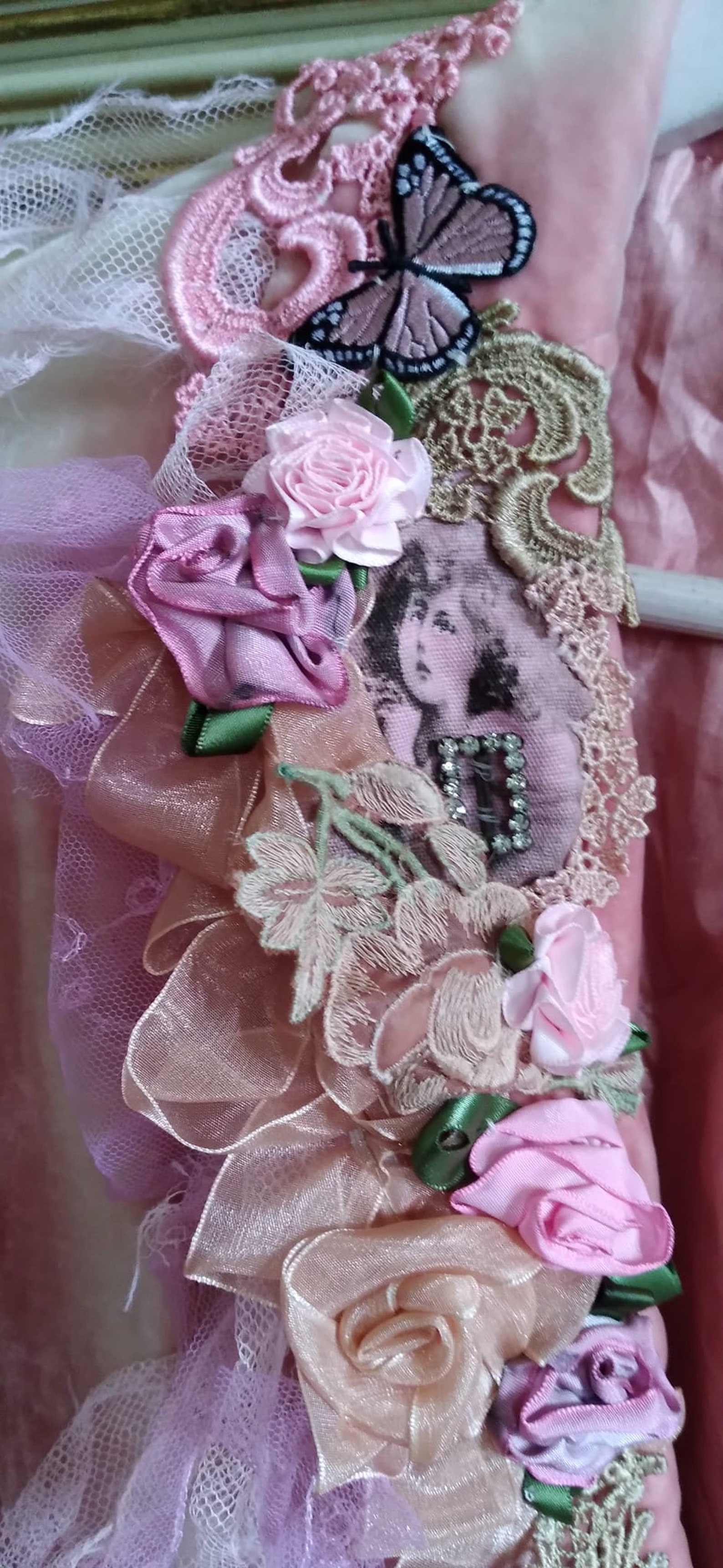 PURE Silk Rose Pink Jacket Hand Made Roses Netting Tulle - Etsy