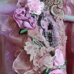 PURE Silk Rose Pink Jacket Hand Made Roses Netting Tulle Quipure Lace ...