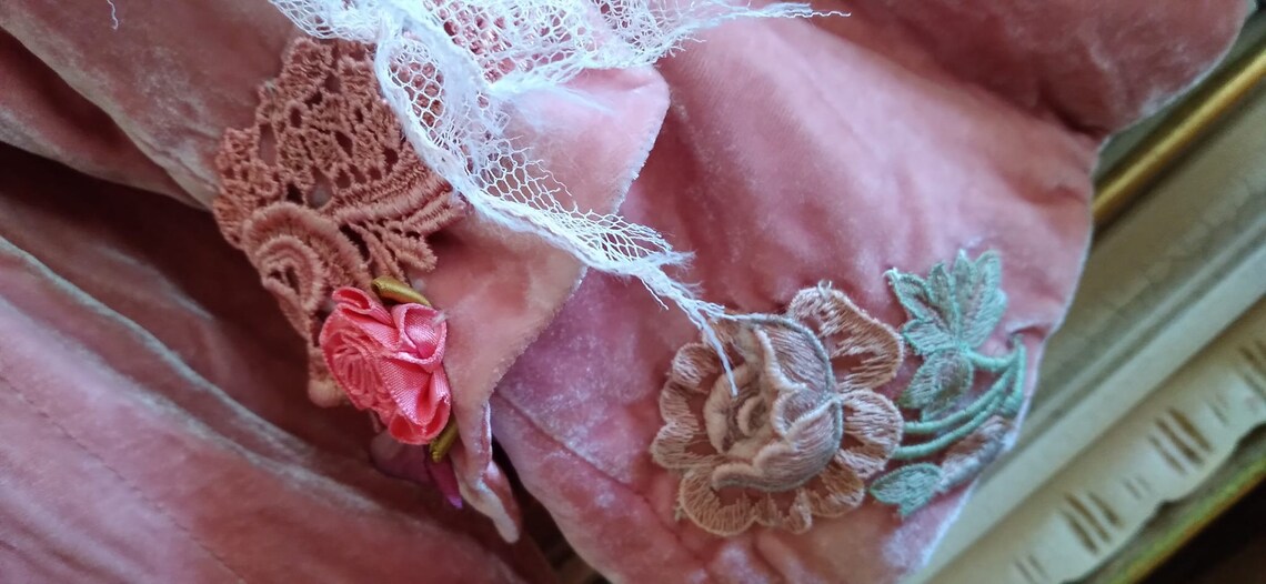 PURE Silk Rose Pink Jacket Hand Made Roses Netting Tulle - Etsy