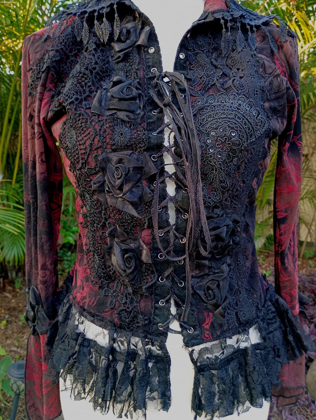 Victorian Bohemian Gypsy Witchy Gothic Shirt Blouse Top Fairy Boho ...