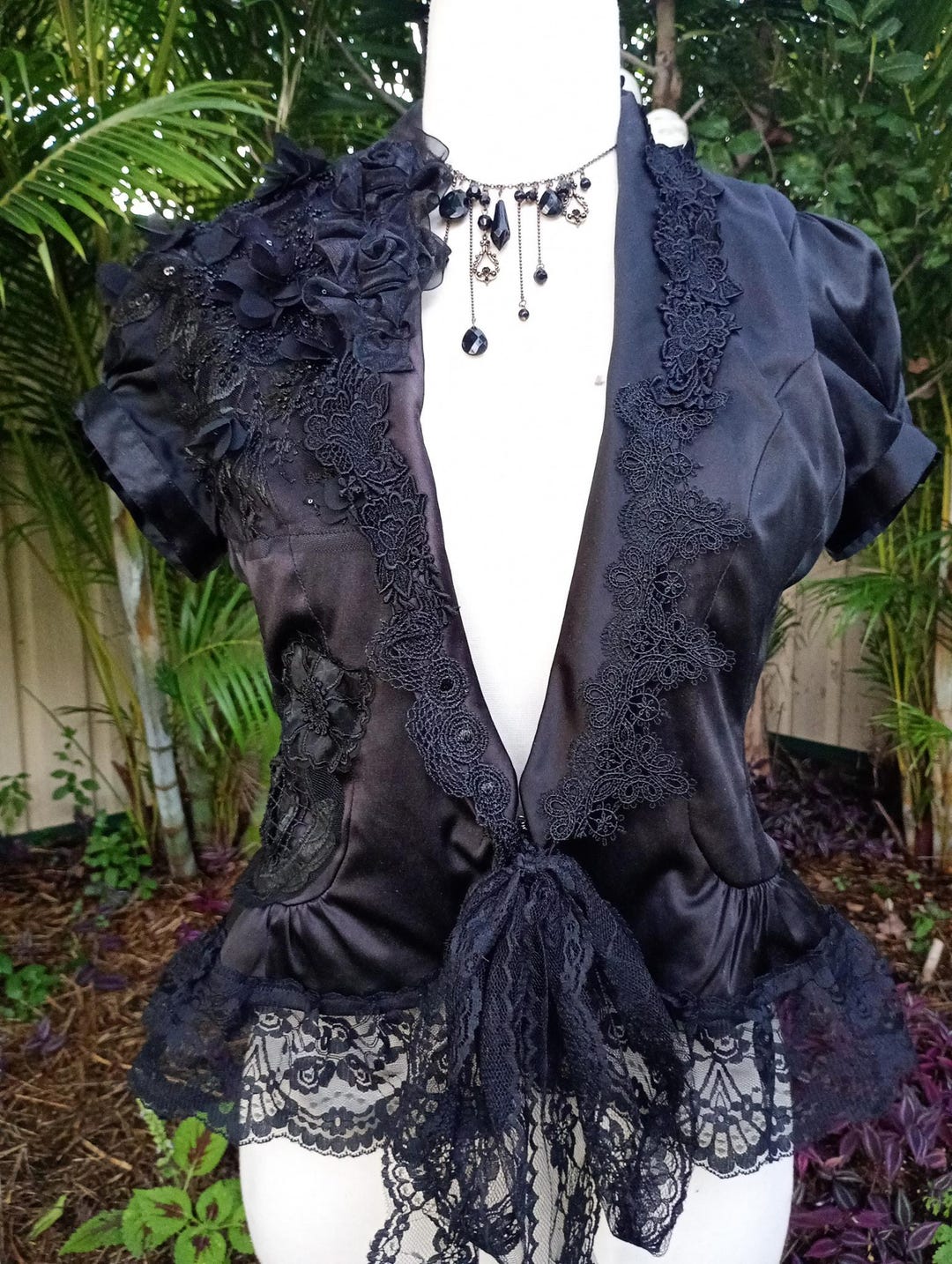 Victorian, Gothic Goth Steampunk Emo Bohemian, Gypsy Duchess Satin Top ...